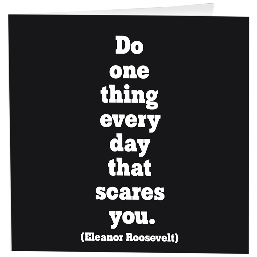 Card: Do One Thing Every Day (Eleanor Roosevelt) – HeyPeacock